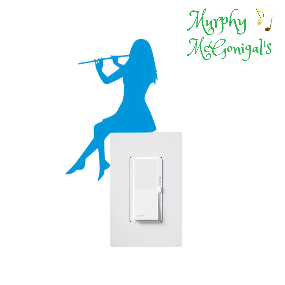 Flute Player Vinyl Light Switch Wall Sticker – Murphy McGonigal's ...